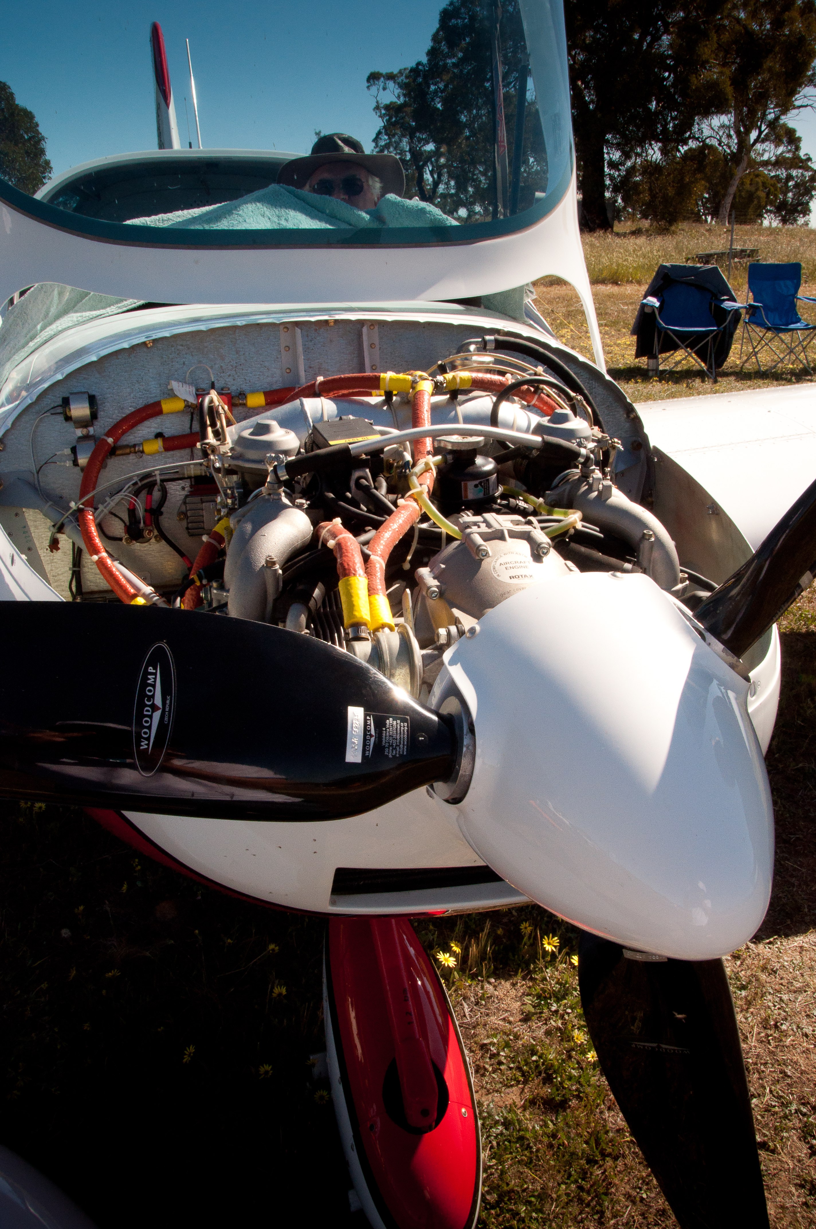 VH-EZT CSA pipersport sportscruiser parked at westfly 2012 rotax engine ...